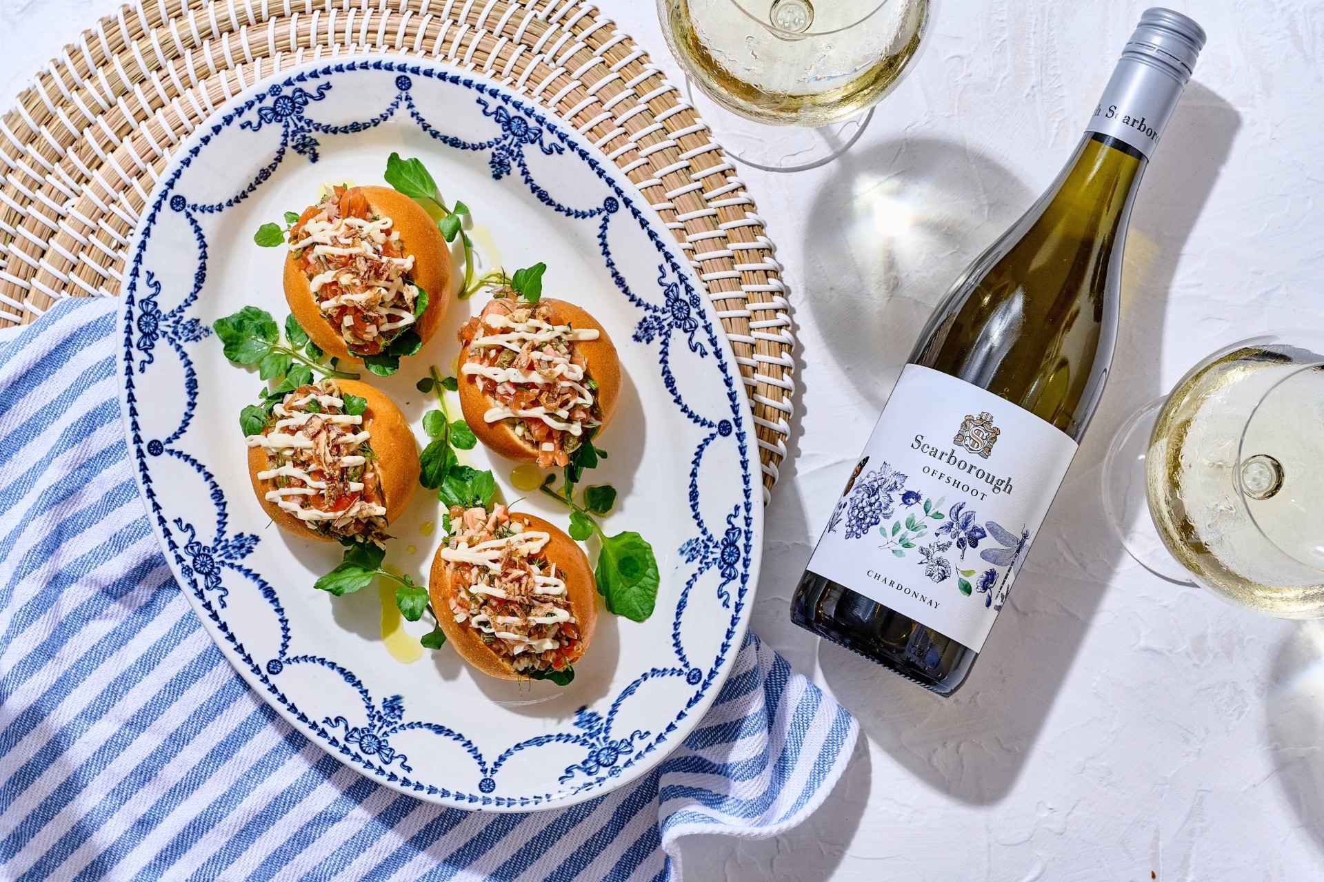 Lightly Cured Ocean Trout with Offshoot Chardonnay - Scarborough Wine Co